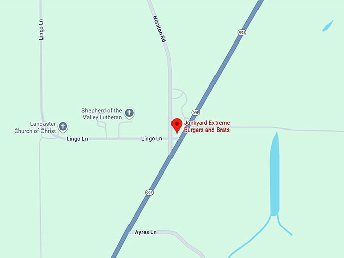 16. junkyard extreme burgers and brats map