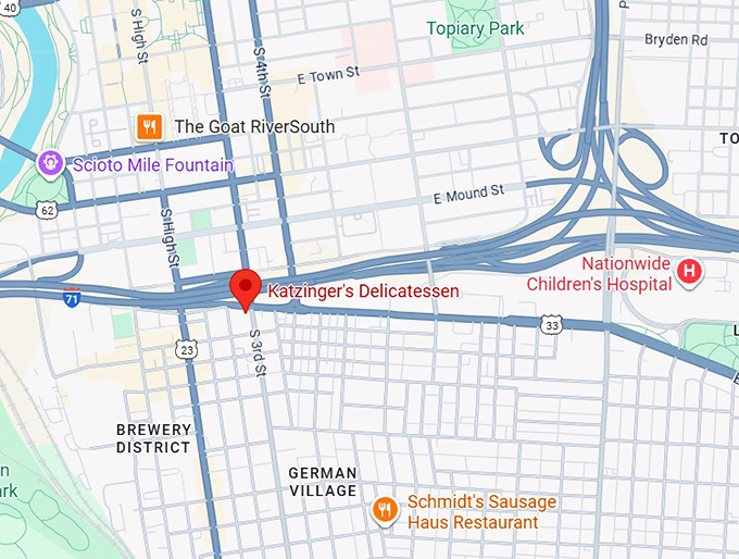 16. katzinger's delicatessen map
