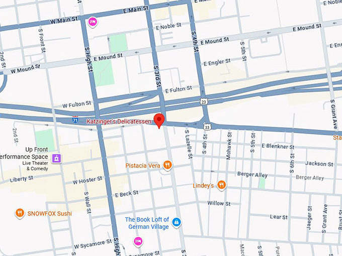 16. katzinger's delicatessen map