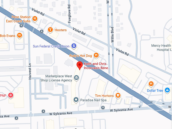 16. keith and chris incorvaia's bene italiano restaurant map