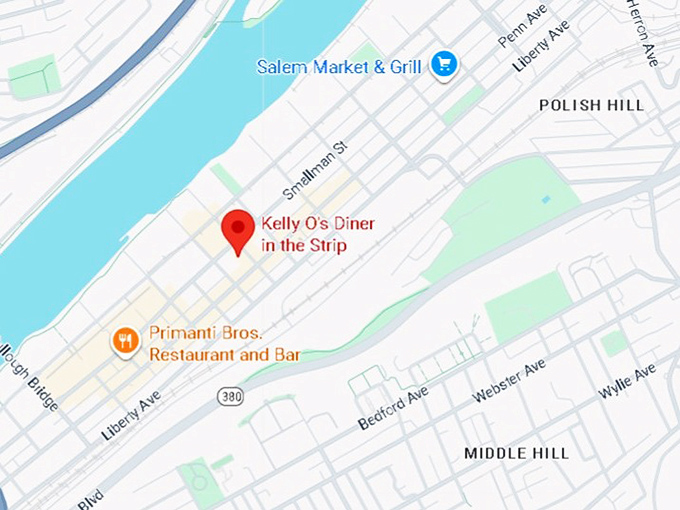 16. kelly o's diner in the strip map