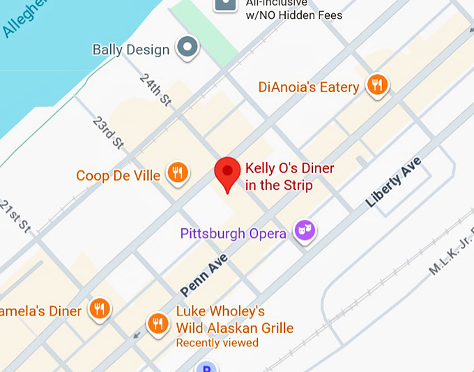 16. kelly o's diner in the strip map