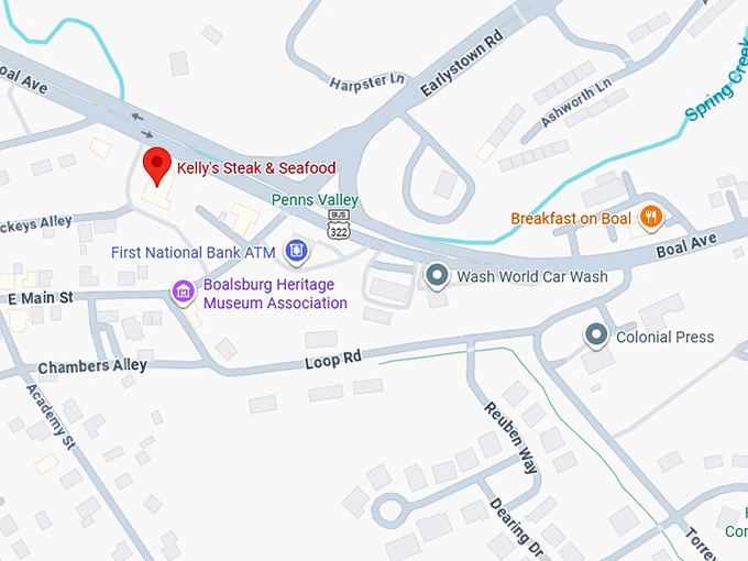 16. kelly's steak & seafood map