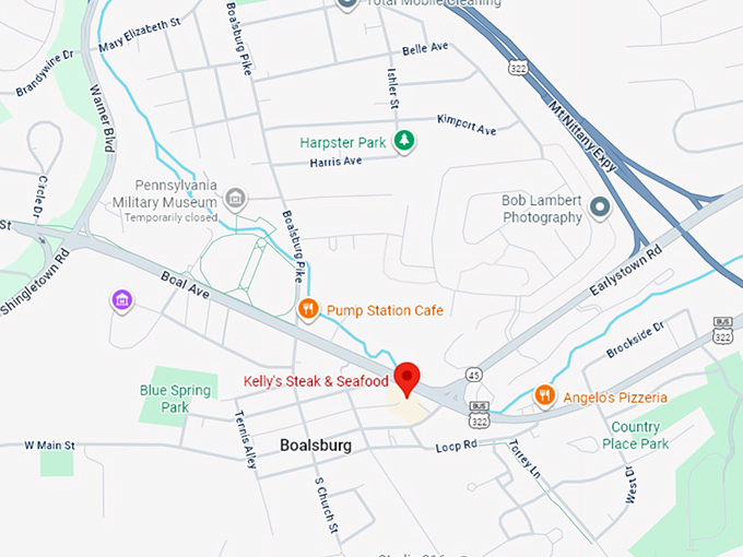 16. kelly's steak & seafood map