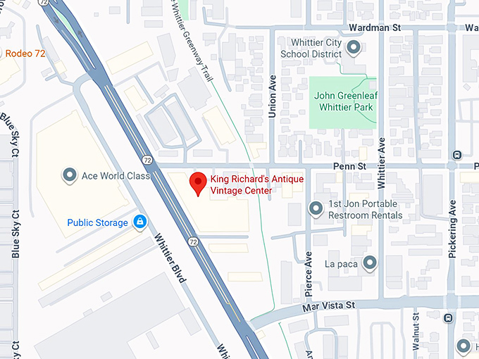 16. king richard's antique vintage center map