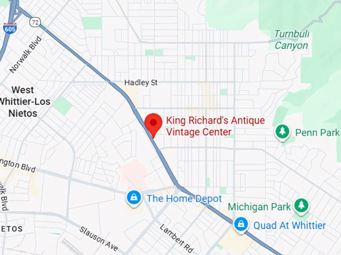 16. king richard&rsquo;s antique vintage center map