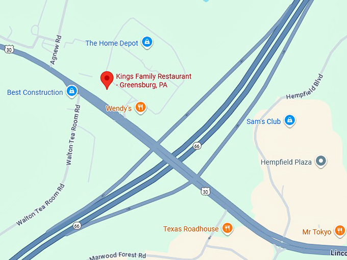 16. kings family restaurant greensburg, pa map