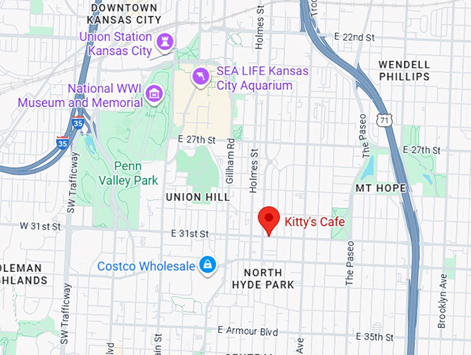 16. kitty's cafe map