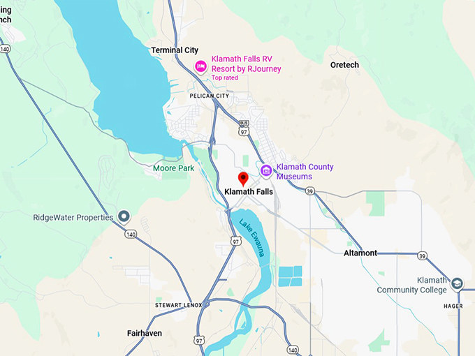 16. klamath falls map