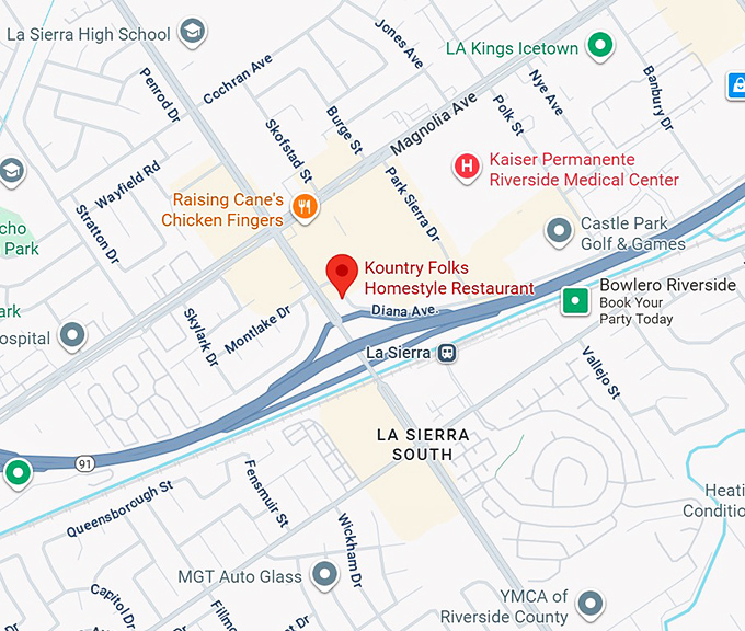 16. kountry folks homestyle restaurant map