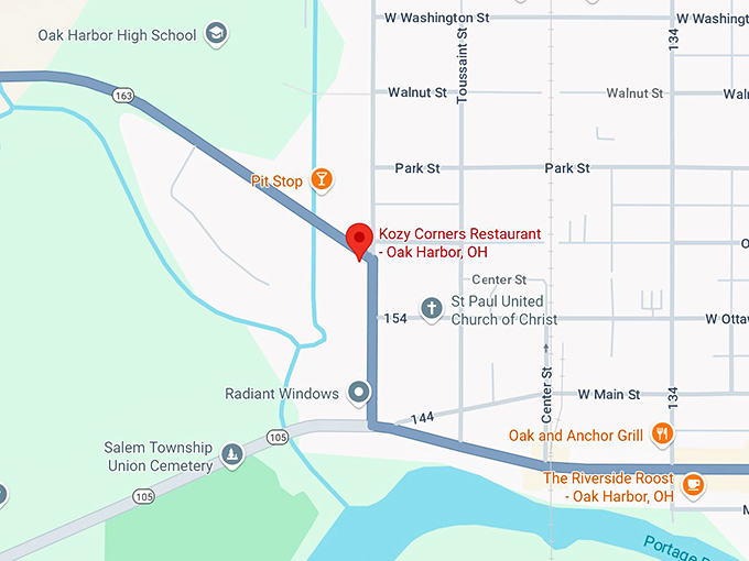 16. kozy corners restaurant oak harbor, oh map