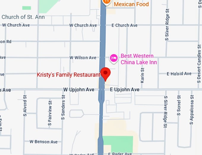 16. kristy's family restaurant map