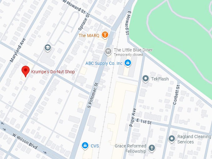 16. krumpe's do nut shop map
