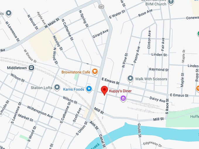 16. kuppy's diner map