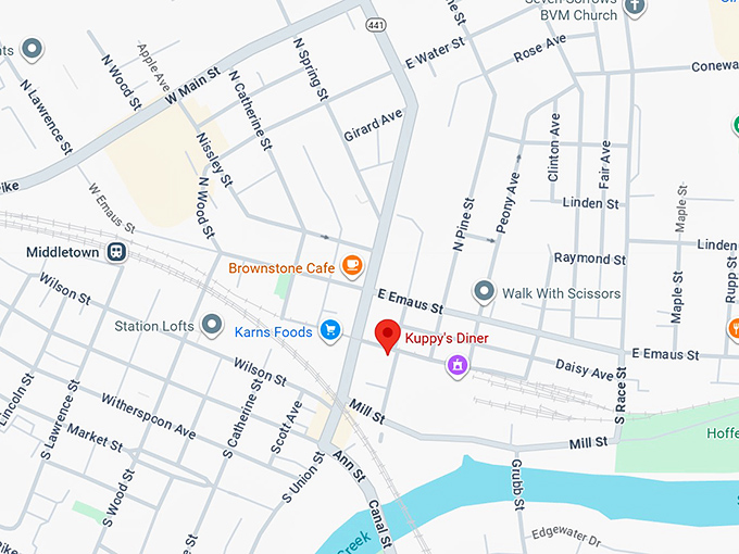 16. kuppy's diner map