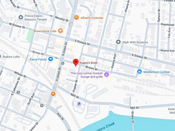 16. kuppy's diner map