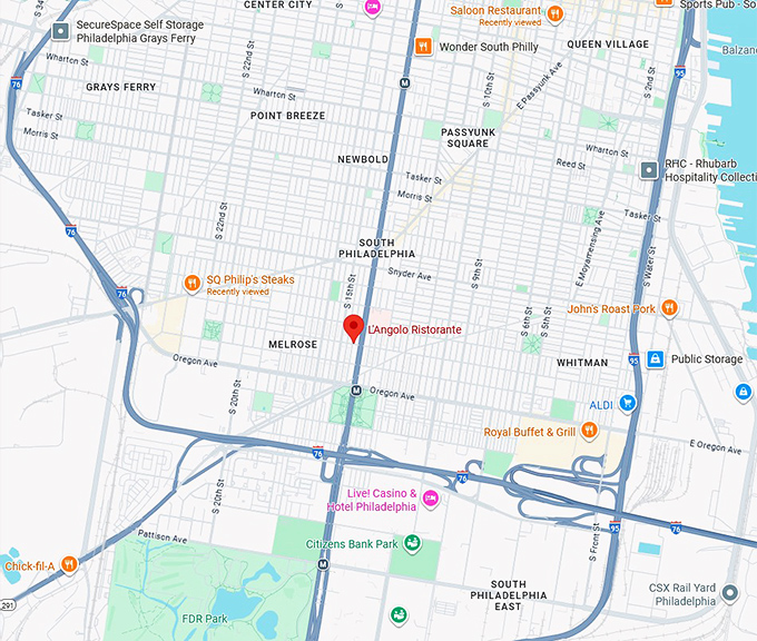 16. l&rsquo;angolo ristorante map