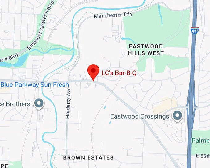 16. lc's bar b q map