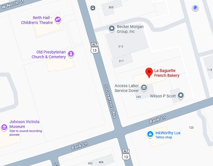 16. la baguette french bakery map