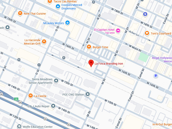 16. la finca branding iron map