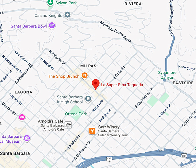 16. la super rica taqueria map