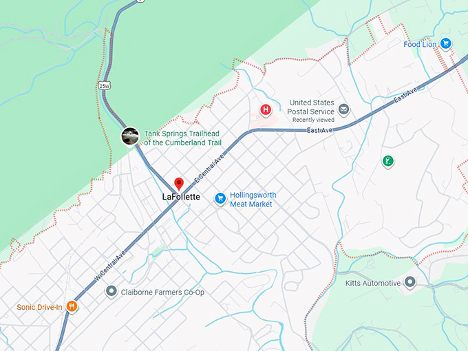 16. lafollette tn map