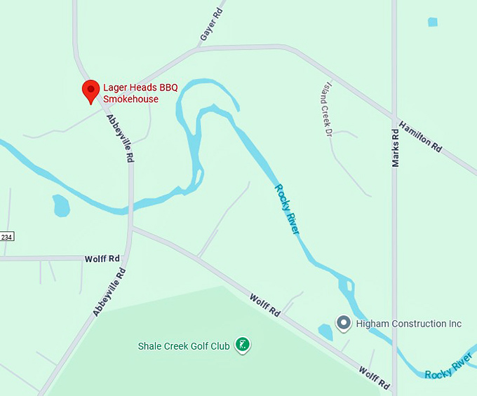 16. lager heads bbq smokehouse map