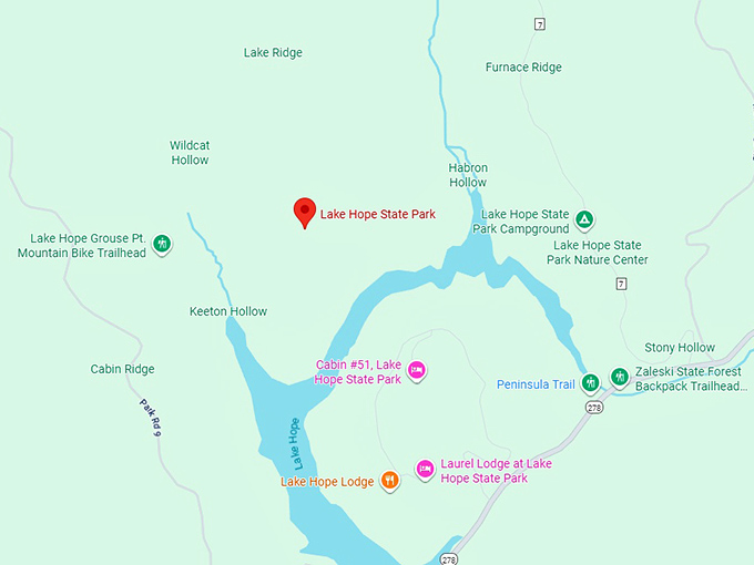 16. lake hope state park (27331 oh 278) map