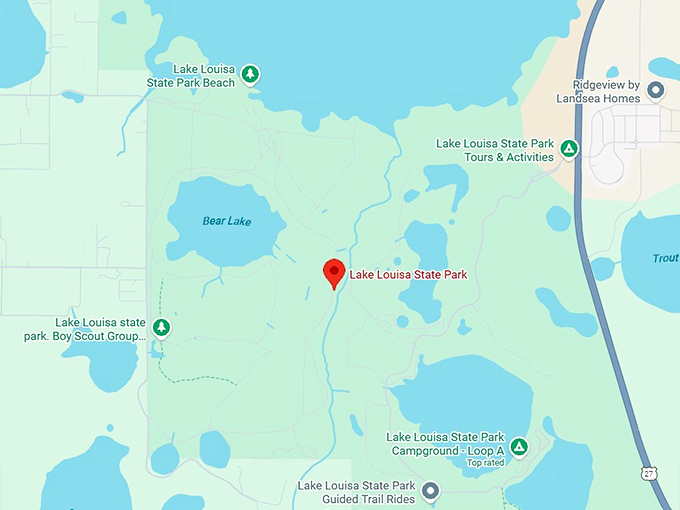 16. lake louisa state park map