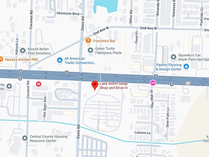 16. lake worth swap shop and drive in map