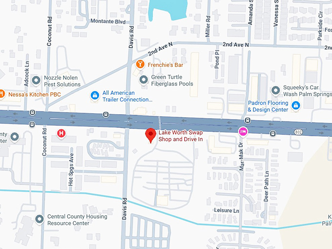 16. lake worth swap shop and drive in map