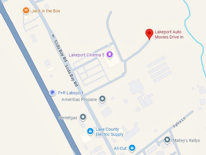 16. lakeport auto movies drive in map