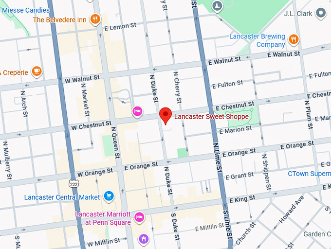 16. lancaster sweet shoppe map