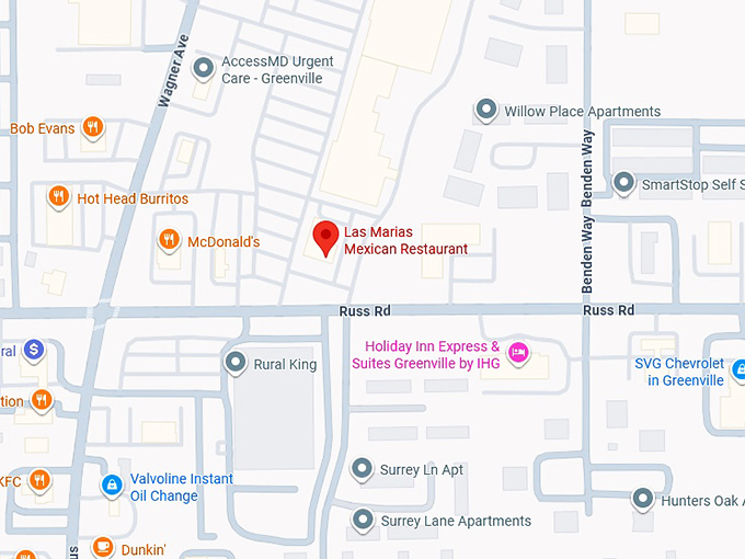 16. las marias mexican restaurant map