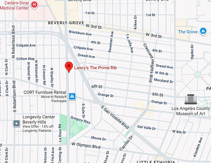 16. lawry's the prime rib map