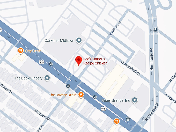 16. lee's famous recipe chicken map