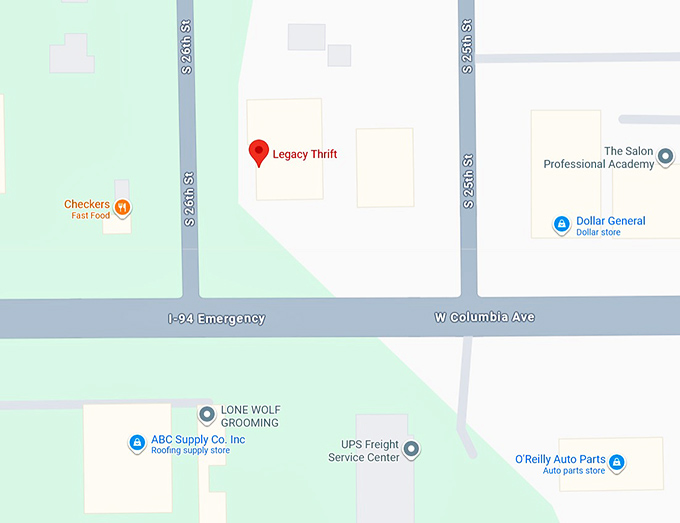 16. legacy thrift map