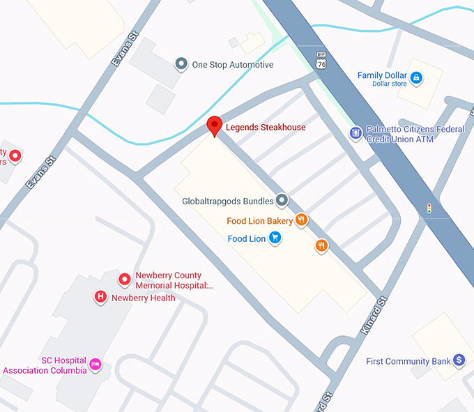 16. legends steakhouse map