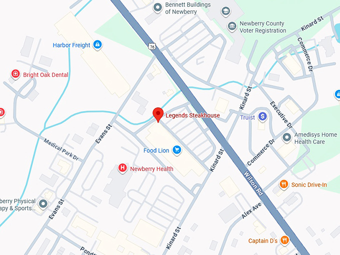 16. legends steakhouse map