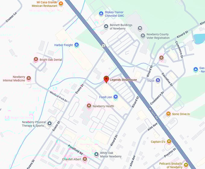 16. legends steakhouse map