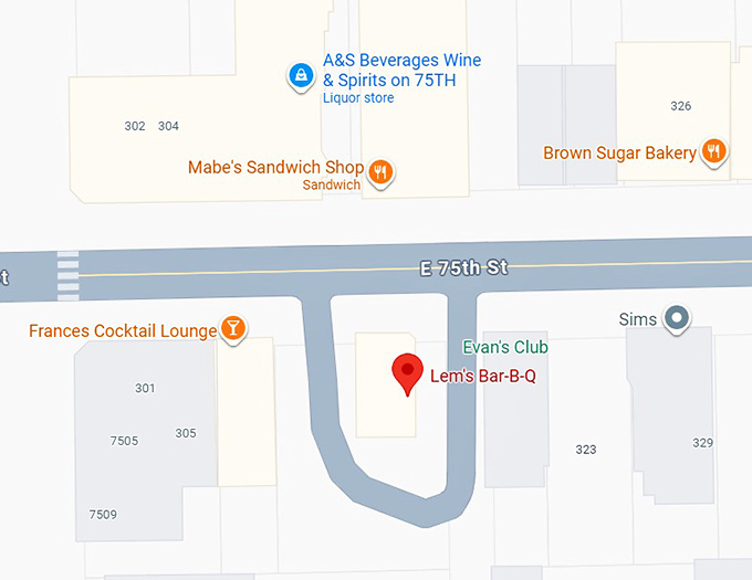 16. lem's bar b q map