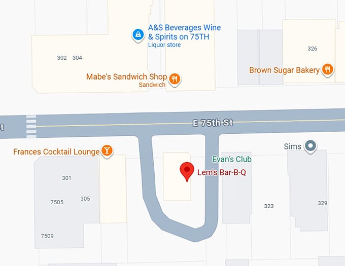 16. lem's bar b q map