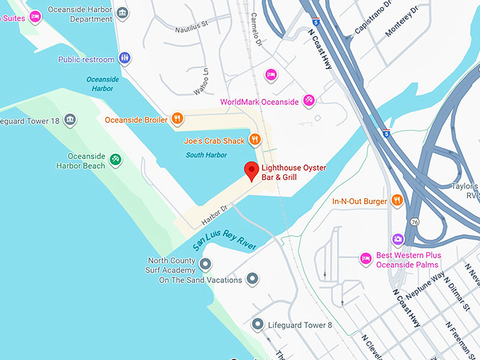 16. lighthouse oyster bar & grill map