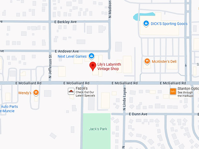 16. lily's labyrinth vintage shop map