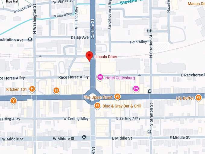 16. lincoln diner map