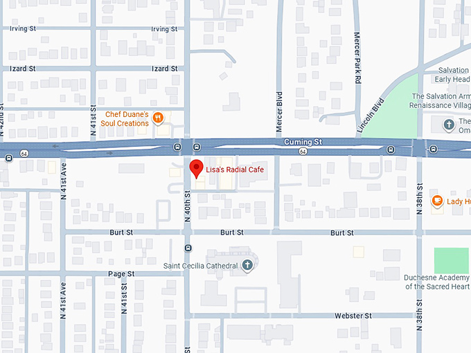 16. lisa&rsquo;s radial cafe map