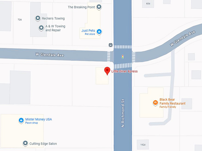 16. little diner xpress map