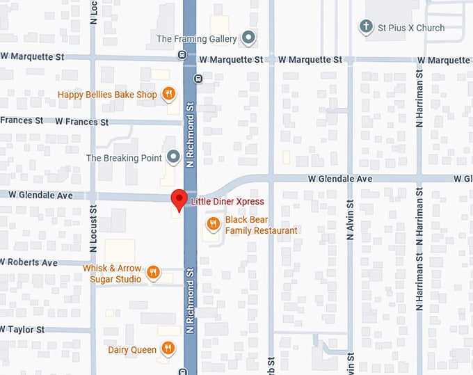 16. little diner xpress map