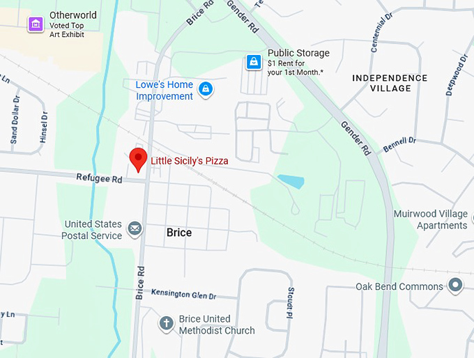 16. little sicily's pizza map