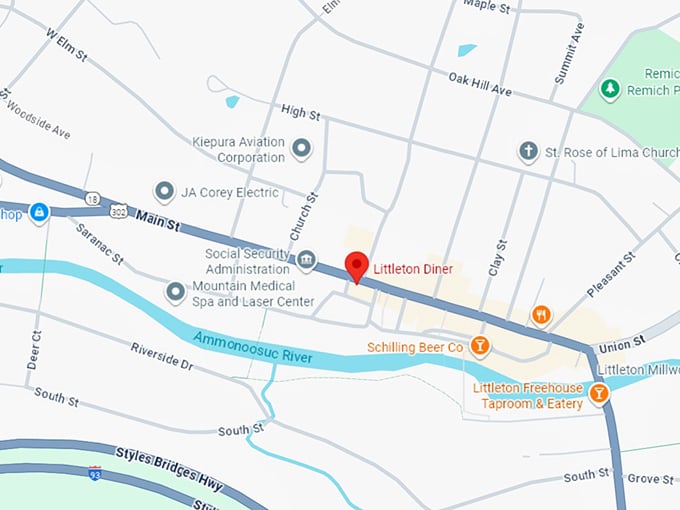 16. littleton diner map